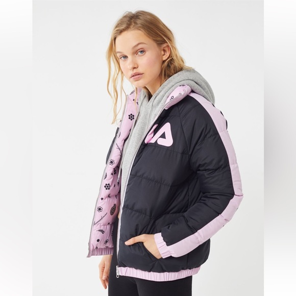 Fila | Jackets & Coats | Fila Womens Reversible Puffer Jacket | Poshmark